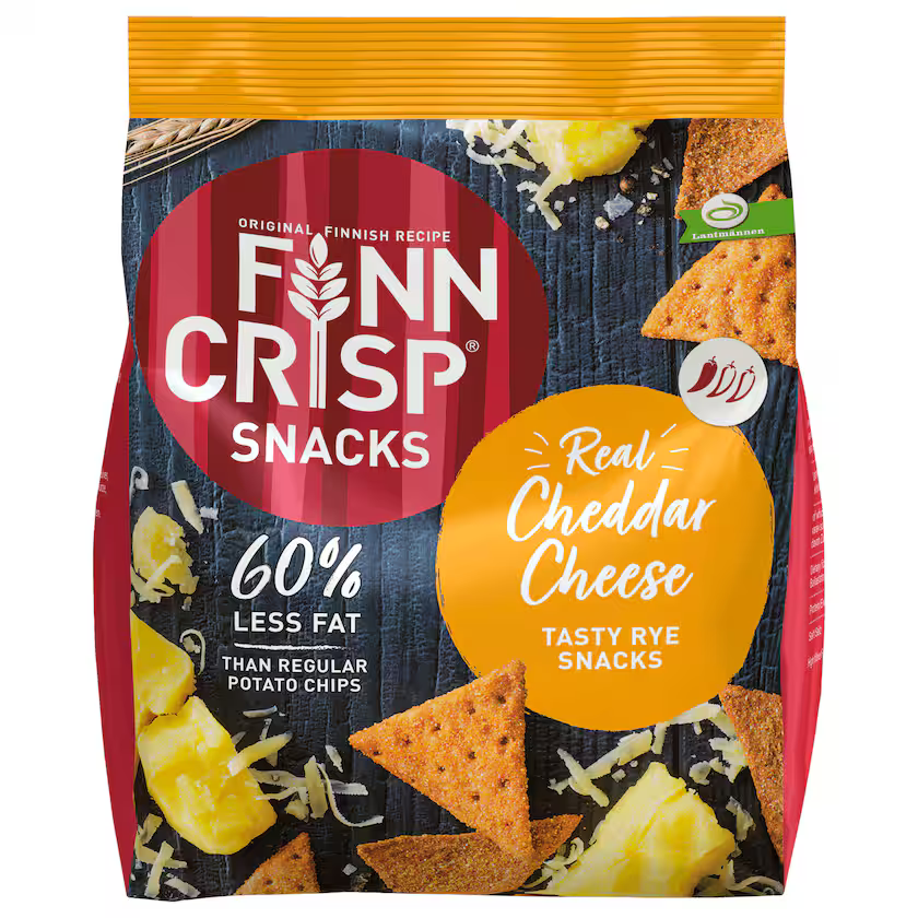 Finn Crisp Snacks Real Cheddar Cheese Tasty Rye Snacks 150g — LEBENSLUST