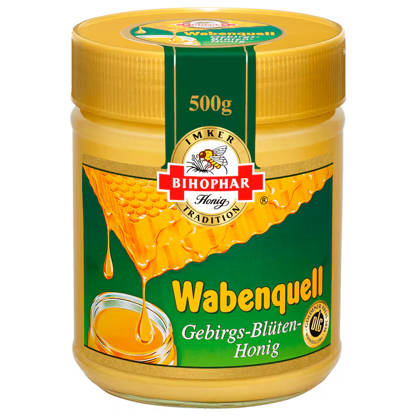 Bihophar Wabenquell Gebirgsblüten-Honig 500g — LEBENSLUST